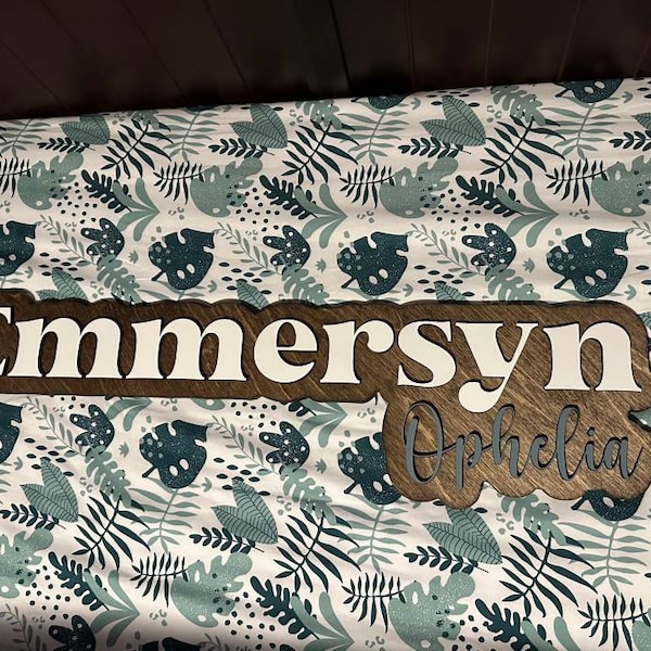 Personalized 3D Nursery Baby Name Sign Custom Wood Name Plaque ...