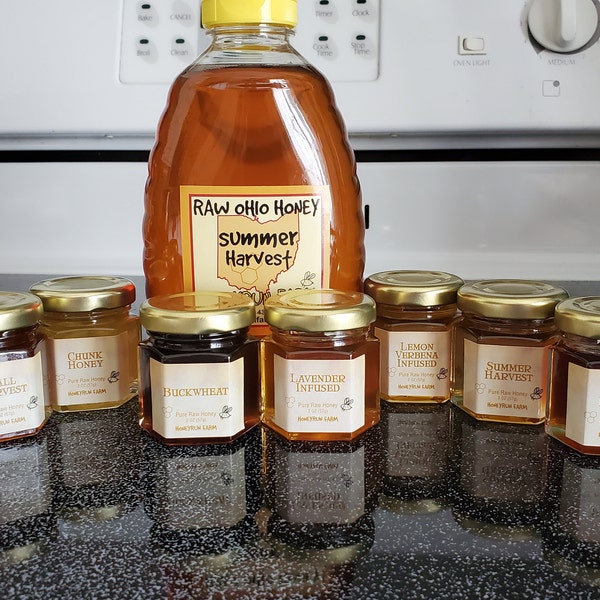Honey Sampler - 8 Varieties of Pure Raw Honey - Etsy