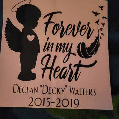 Custom in Loving Memory RIP Forever in My Heart Spanish Vinyl - Etsy