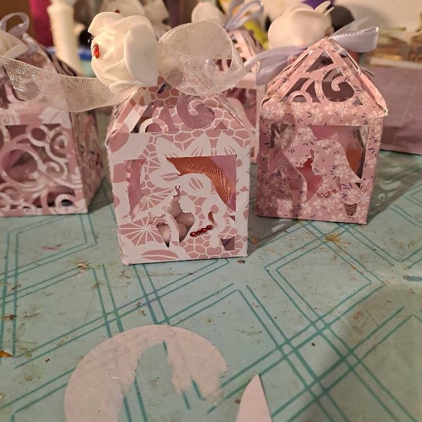 SVG Wedding Favor Box Bride and Groom Template Wedding Favor Boxes ...
