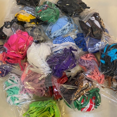 White With White Trim Medium Coverage Top Y Back Thong Bottom Micro ...