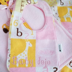 DIGITAL FILE for 3 Sizes Adorable Large ITH Hoop Baby Bibs Project ...