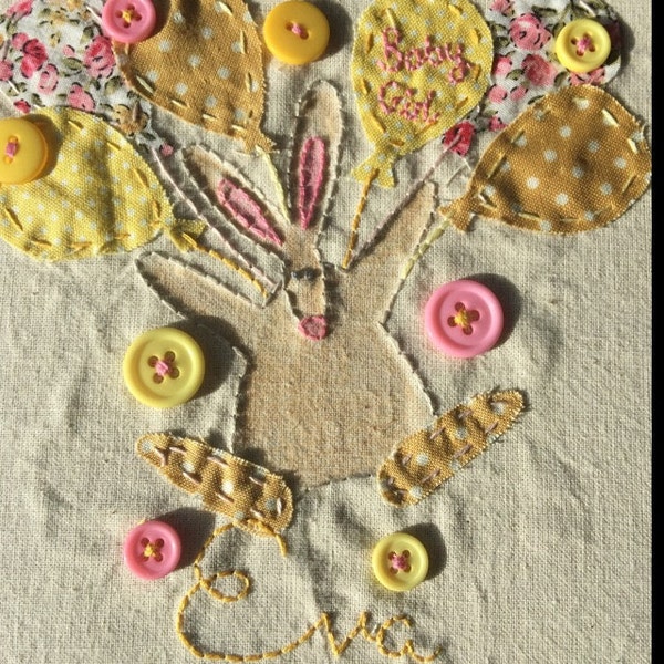 New Home Hand Stitched Textile Card - Etsy UK