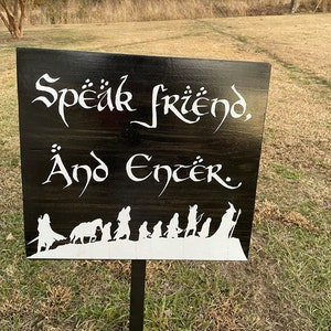 LOTR SVG Files, Speak Friend and Enter, Cricut Cut File, Silhouette Cut File, Project Ready. - Etsy