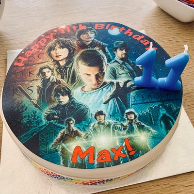 Stranger Things Party Cake Topper Edible Personalised 8 - Etsy