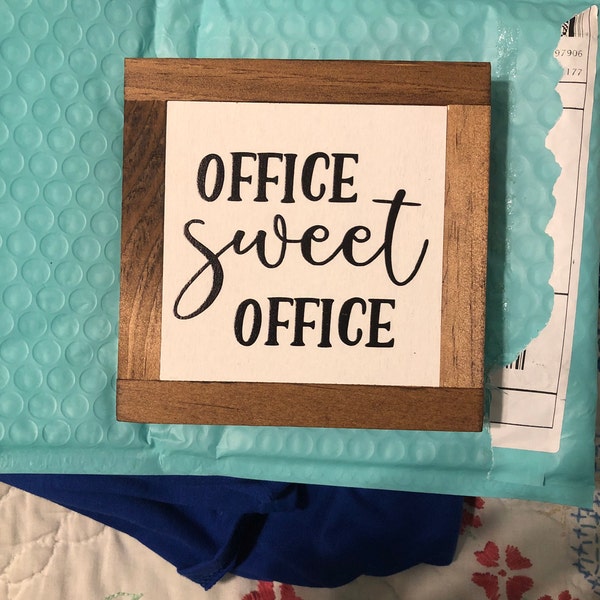 Office Sweet Office Sign, Office Desk Decor, Funny Office Space Sign ...