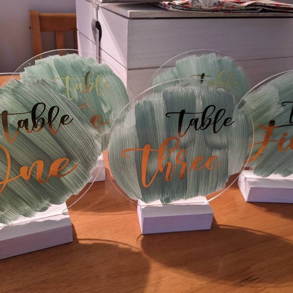 VINYL ONLY Wedding Vinyl Table Numbers Stickers Decal for Seating Plan ...