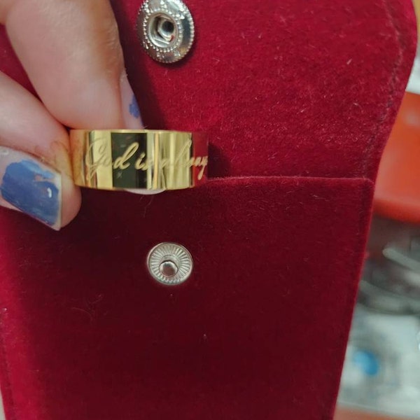 Blessed Gold Dainty Stainless Ring, Religious Jewelry Gift, Catholic ...