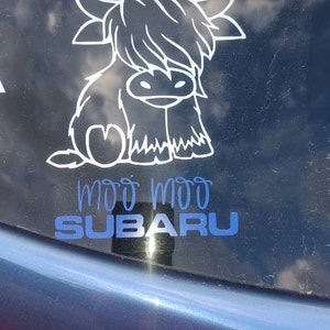 Moo Moo Subaru Decal - Etsy