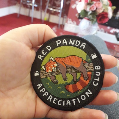 Red Panda Appreciation Club Iron on Woven Patch 7cm - Etsy