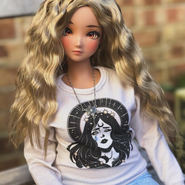 Custom Doll Wig for Minifee 1/4 BJD Dolls tan Caps 6-7 Head Size of Bjd ...