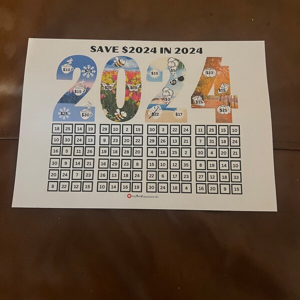 Save 2024 in 2024 Savings Challenge | Printable PDF | DIGITAL DOWNLOAD ...