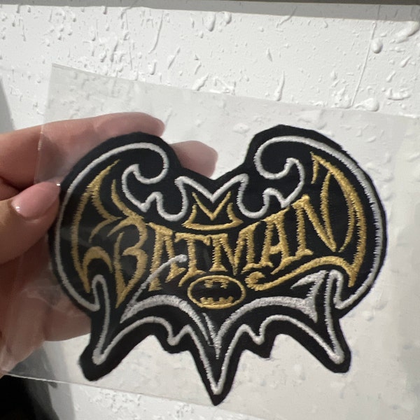 Embroidered Vintage Batman Logo Iron on Patch, Batman Patch, Super Hero ...