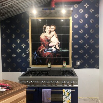 Navy Bee Insect Prepasted Wallpaper - Etsy