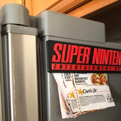 Super Nintendo Logo Fridge Magnet/shelf Display Retro 80s Video Games ...