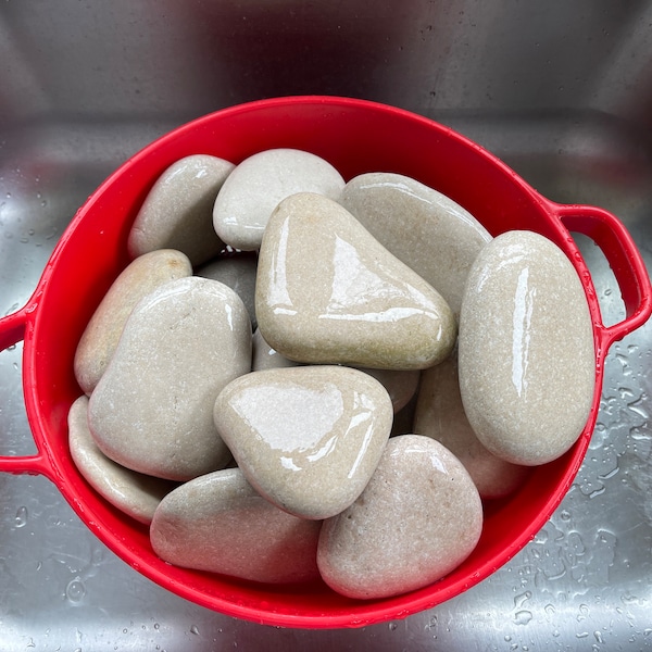 Sugar Stones - Natural Ocean Tumbled Light Stones for Kindness Rock ...