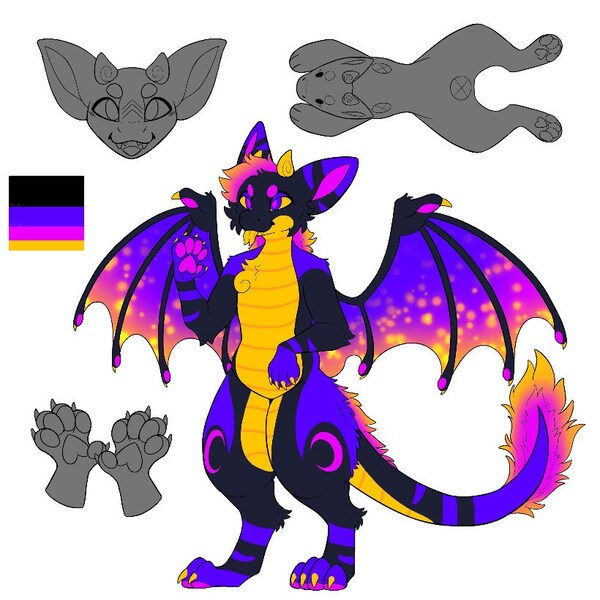 Chibi Dragon Furry Base // Digital Fursona Coloring Base Pack - Etsy