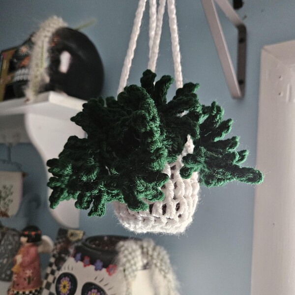 Car Fern Crochet PATTERN by Pamelambie Car Plant - Etsy