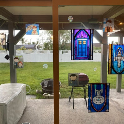Harry and Hedwig Stained Glass Window Cling - Etsy