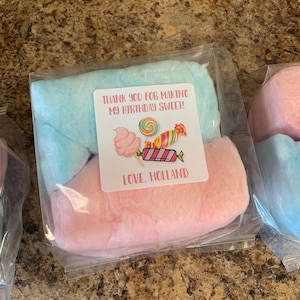 50 Small Cotton Candy Party Favors With Custom Labels - Etsy