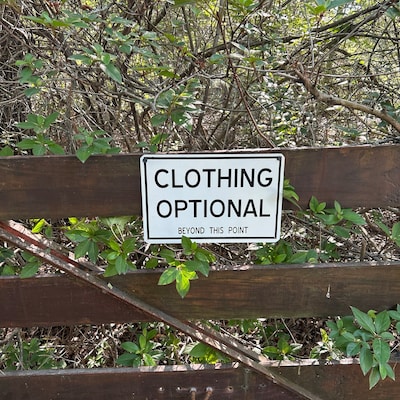 Clothing Optional Sign Metal - Etsy