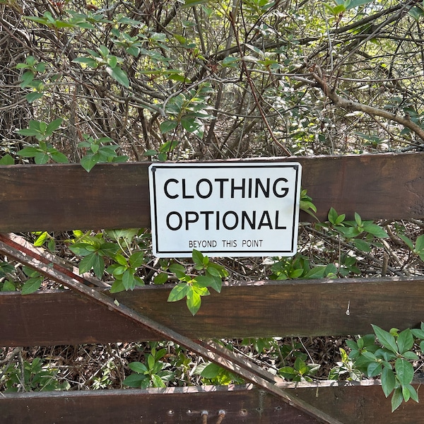 Clothing Optional Sign Metal - Etsy