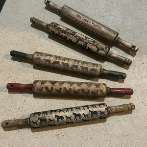 Rolling Pin: Cardinals in Birch Tree Embossed Cookies Clay Pottery ...