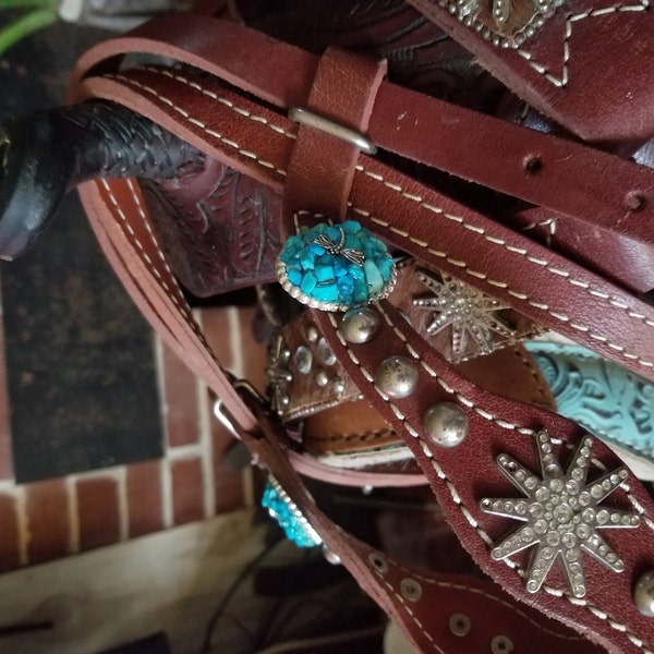 Unique Concho, Draggonfly Concho, Custom, Pink Glitter, Faux Druzy ...