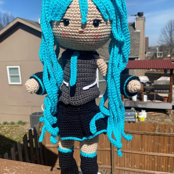 Amigurumi Hatsune Miku Crochet Doll Pattern (PDF) - Etsy