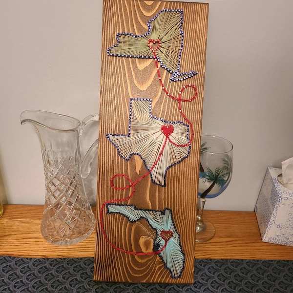 Made to Order THREE State String Art Country String Art State Love ...
