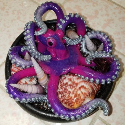 CELESTIA No.37 Octopus Tea Cup Signature Series Three Hand Sculpted ...