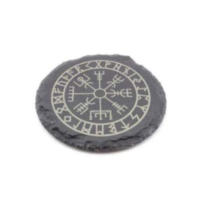 Viking Compass Slate Coaster Laser Engraved, Shabby Chic Gift, Wedding ...