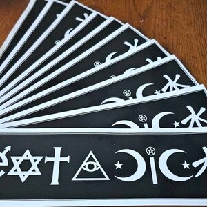 The ORIGINAL Eat A Dick Atheist Coexist Parody Removable Bumper Sticker ...