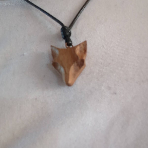 Wooden Fox Pendant and Necklace, Eco Friendly Accessory, Fox Head ...