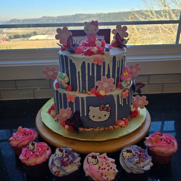 Hello Kitty Spiderman Spidey Edible Image Icing Sugar Sheet for Cakes 4 ...