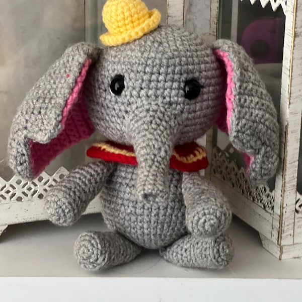 Crochet Pattern for Amigurumi Dumbo Elephant, English, Spanish ...