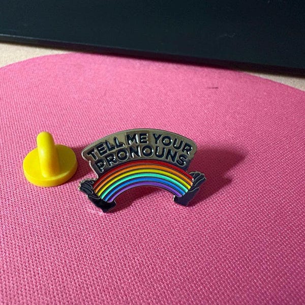 Queer Club LGBTQ Subtle Pride Pin — Queer Gay Lesbian Bisexual Rainbow ...