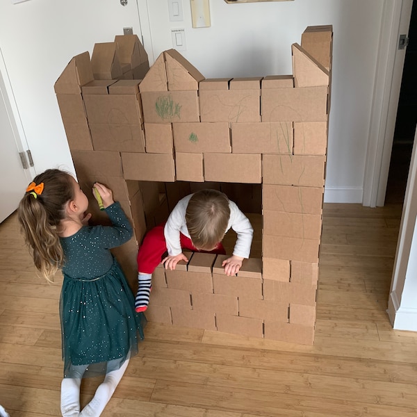 Mega Cardboard Building Blocks 200XXL GIGI Bloks Set | Big Interlocking ...