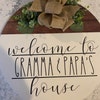 Welcome Sign for Grandparents - Personalized Welcome Sign - Custom Door ...
