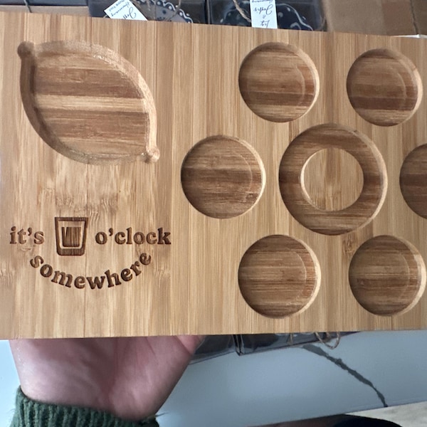 Personalized Round O' Shots Board - Custom Engraving - Etsy