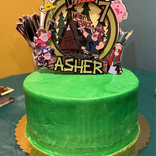 Gravity Falls Birthday Cake Topper: Personalized Party Decor - Etsy