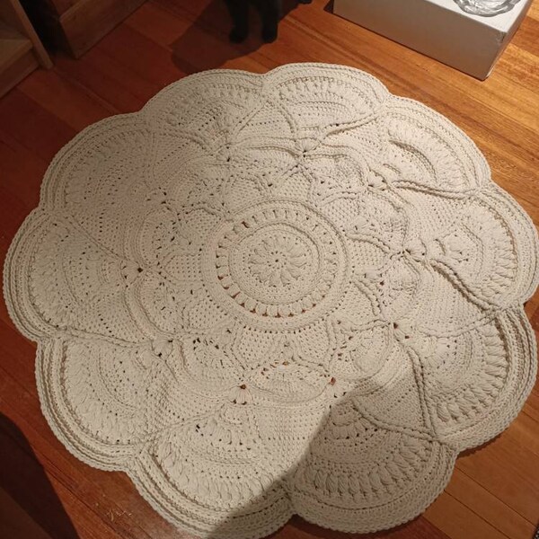 CROCHET PATTERN Crochet Rug Pattern Doily Pattern Doily Rug Crochet ...