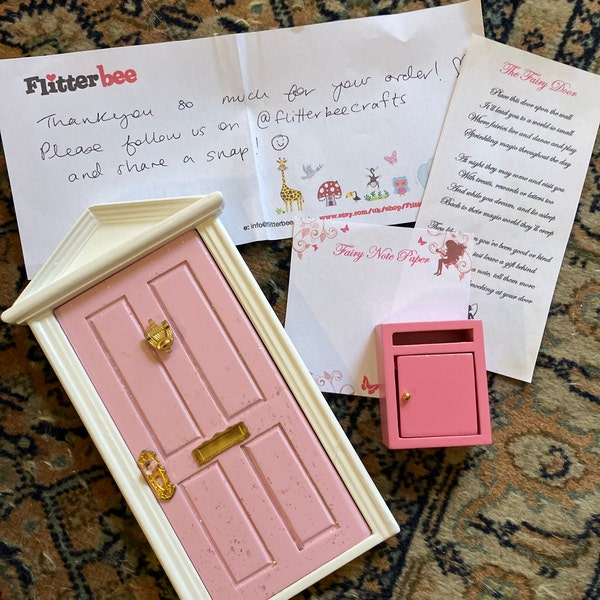 Miniature Wooden Elf / Fairy Mail Box in Various Colours - Etsy