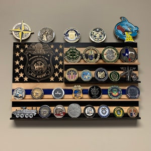 Texas Flag Challenge Coin Display - Etsy