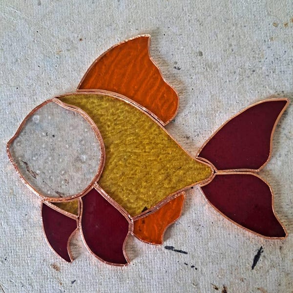 Pattern- Goldfish Stained Glass Suncatcher - Etsy