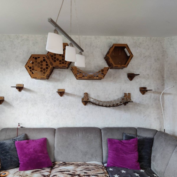 Cat Wall Furniture, Modern Cat Wall Shelves, Cat House, Cat Wall Bed ...