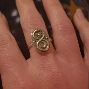 Snake Ring Silver Ouroboros Ring Serpent Ring Celestial Ring - Etsy
