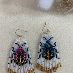Raven Bead Earrings Pattern Pdfbrick Stitch Seed Bead Digital ...