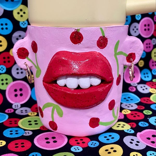Quirky Lip Mouth Pot Home Decor - Etsy