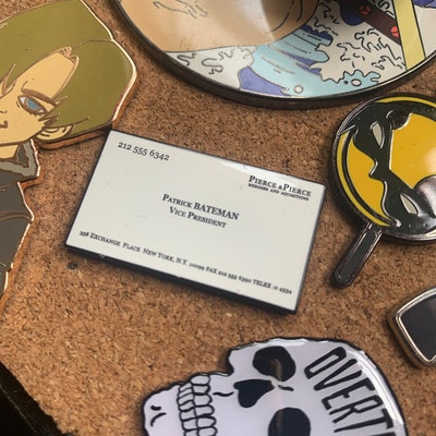 American Psycho Pin American Psycho Patrick Bateman Business Card Pin ...
